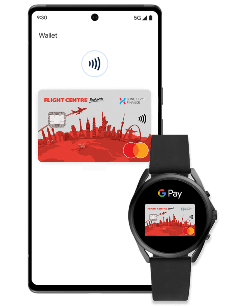 Mobile Payments Google Pay - Flight Centre Mastercard