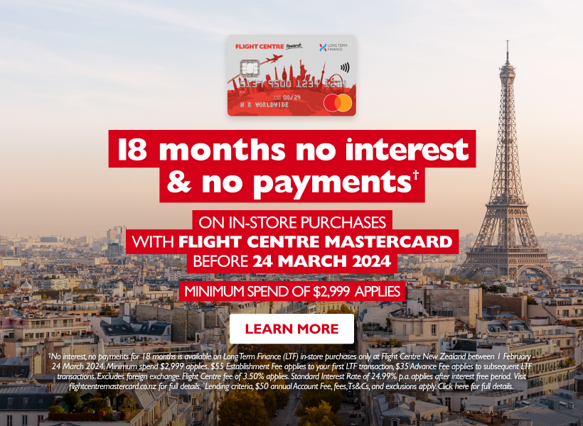 A world of benefits packed into your Flight Centre Mastercard